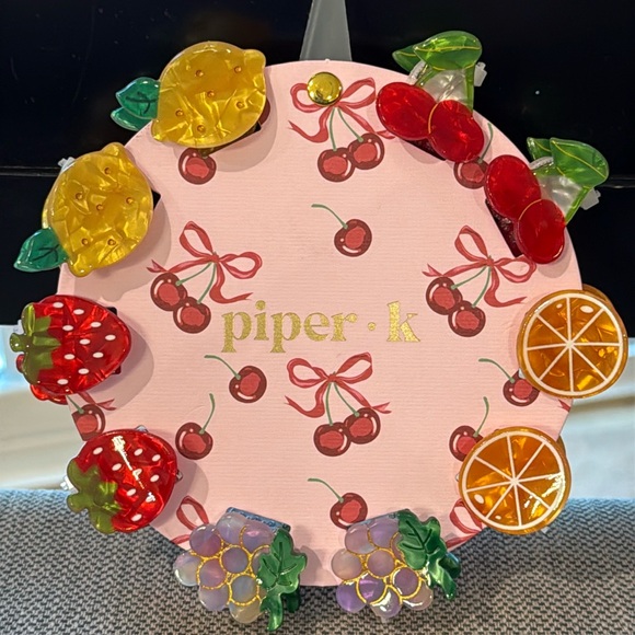 Piper K | Accessories | New Piper K Mini Fruit Hair Claw Clips Orange ...